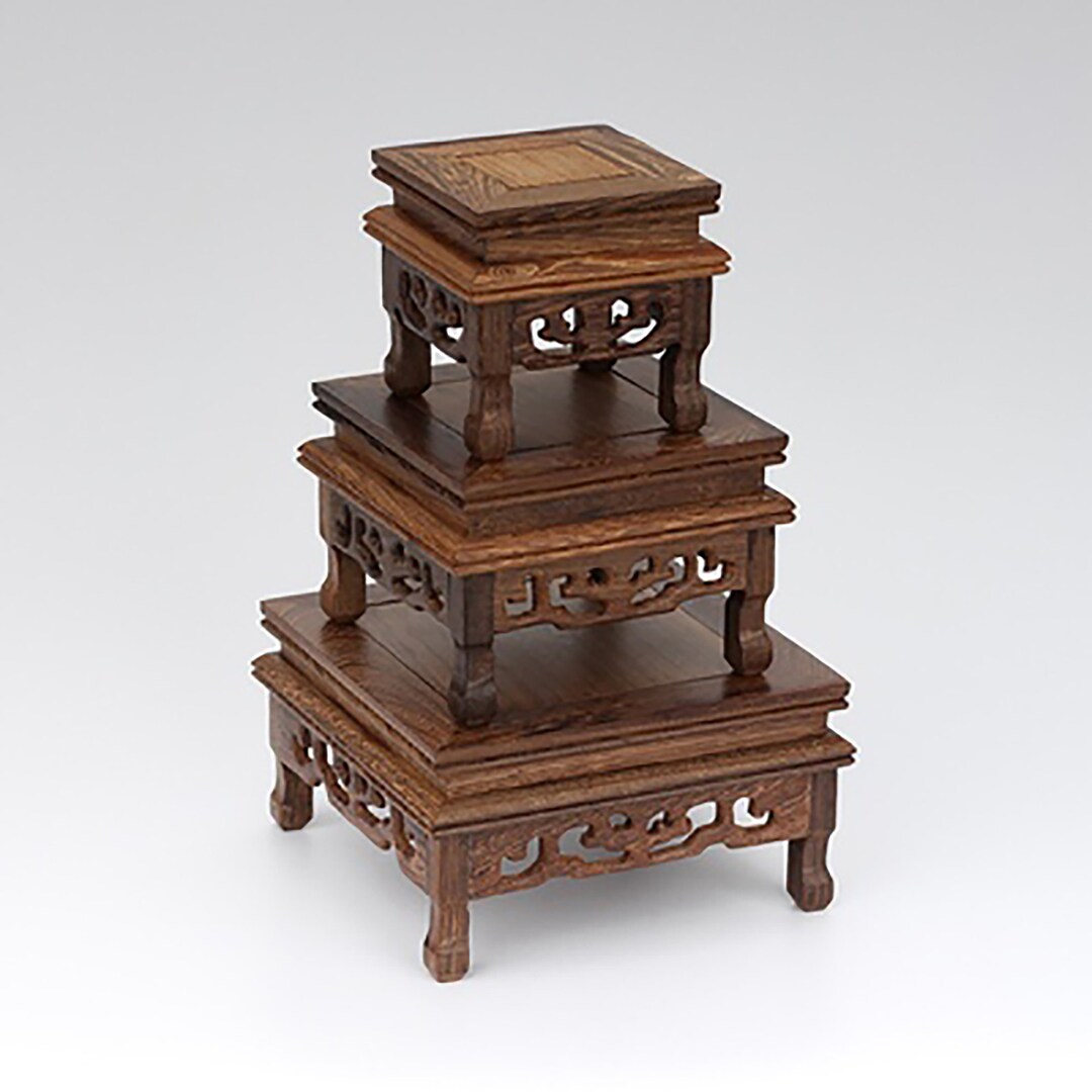 Wooden Base Serving Tray Small Square Teapot Base Solid Wood Bonsai ...