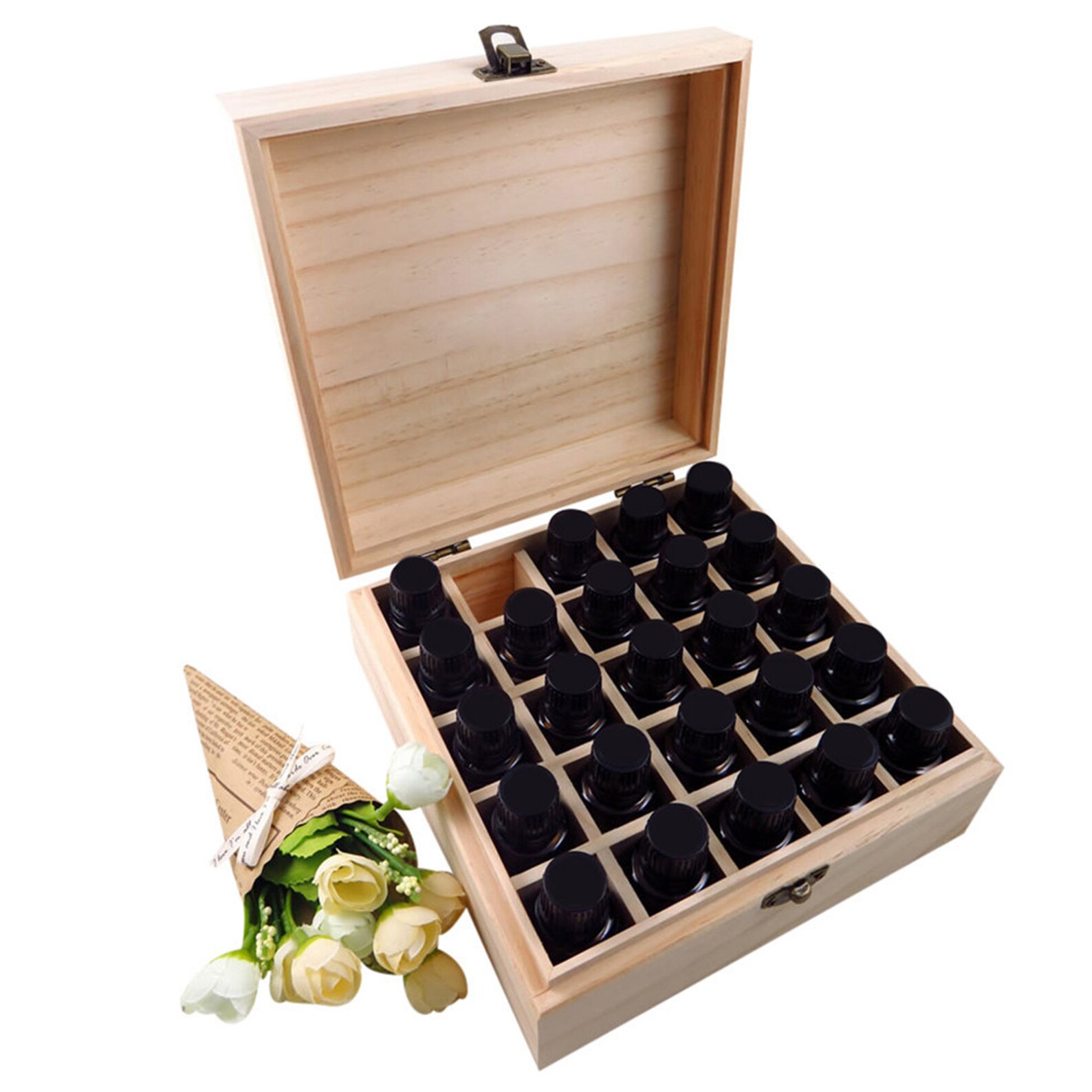 Wooden Oils Box / Aromatherapy Bottles Organizer / Wood - Etsy