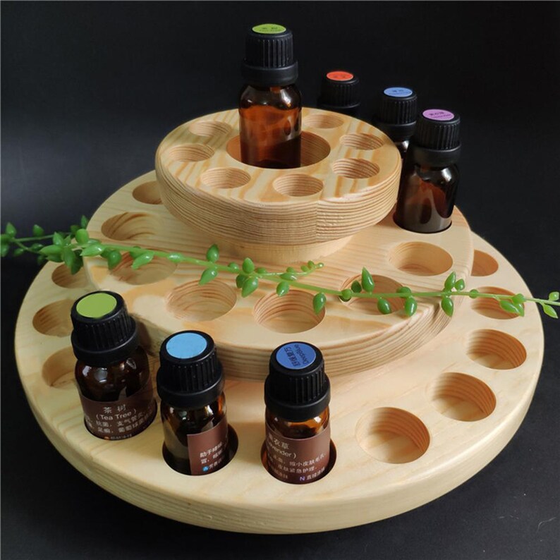 39 Slots Wood Essential Oil Display / Three Layers - Etsy