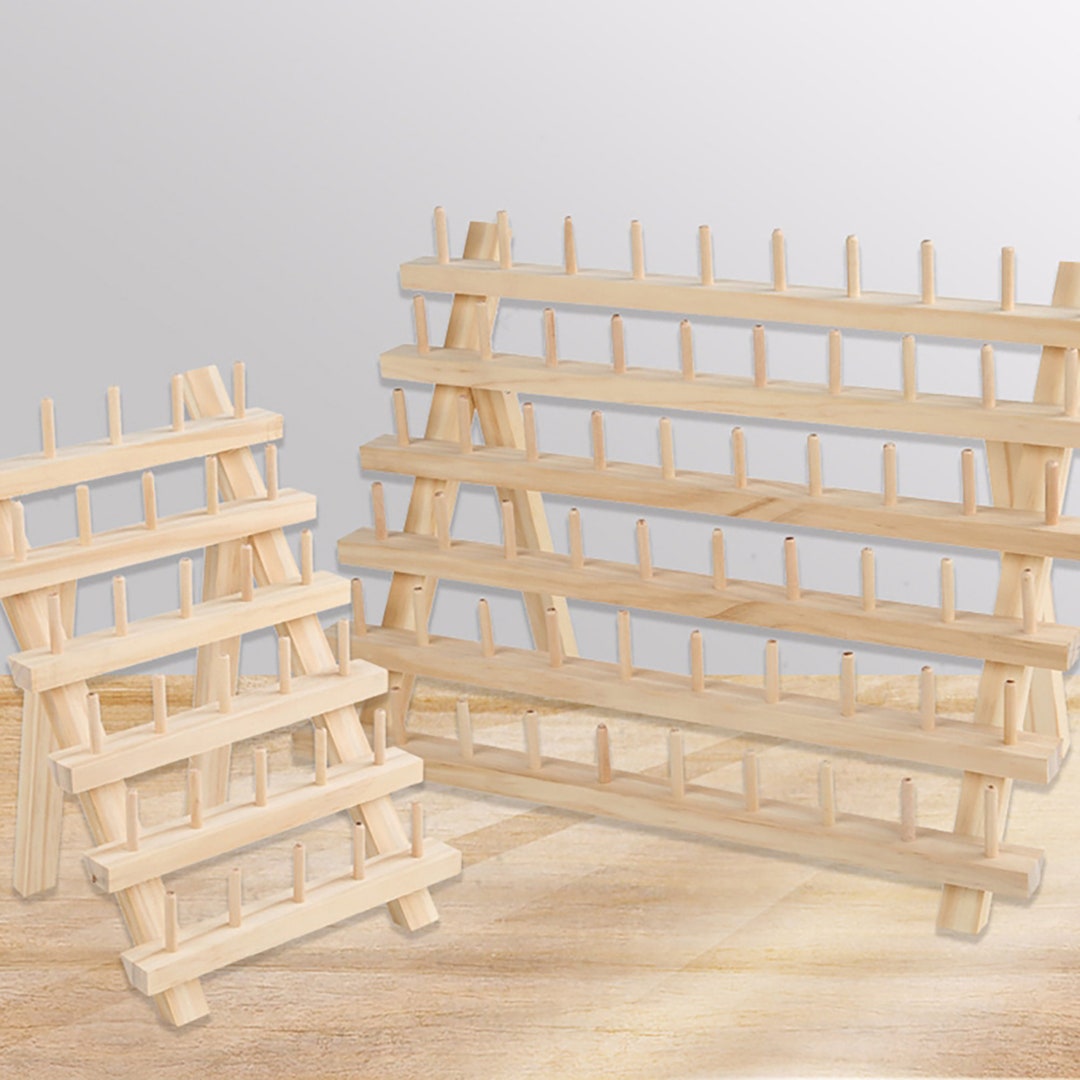 Wooden Thread Holder Spools Sewing Embroidery Thread Rack Organizer ...