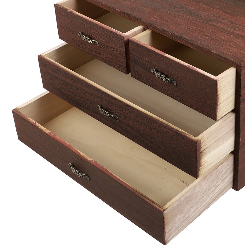 Wooden Box Storage Drawer Type Storage Box Jewelry Cosmetics - Etsy