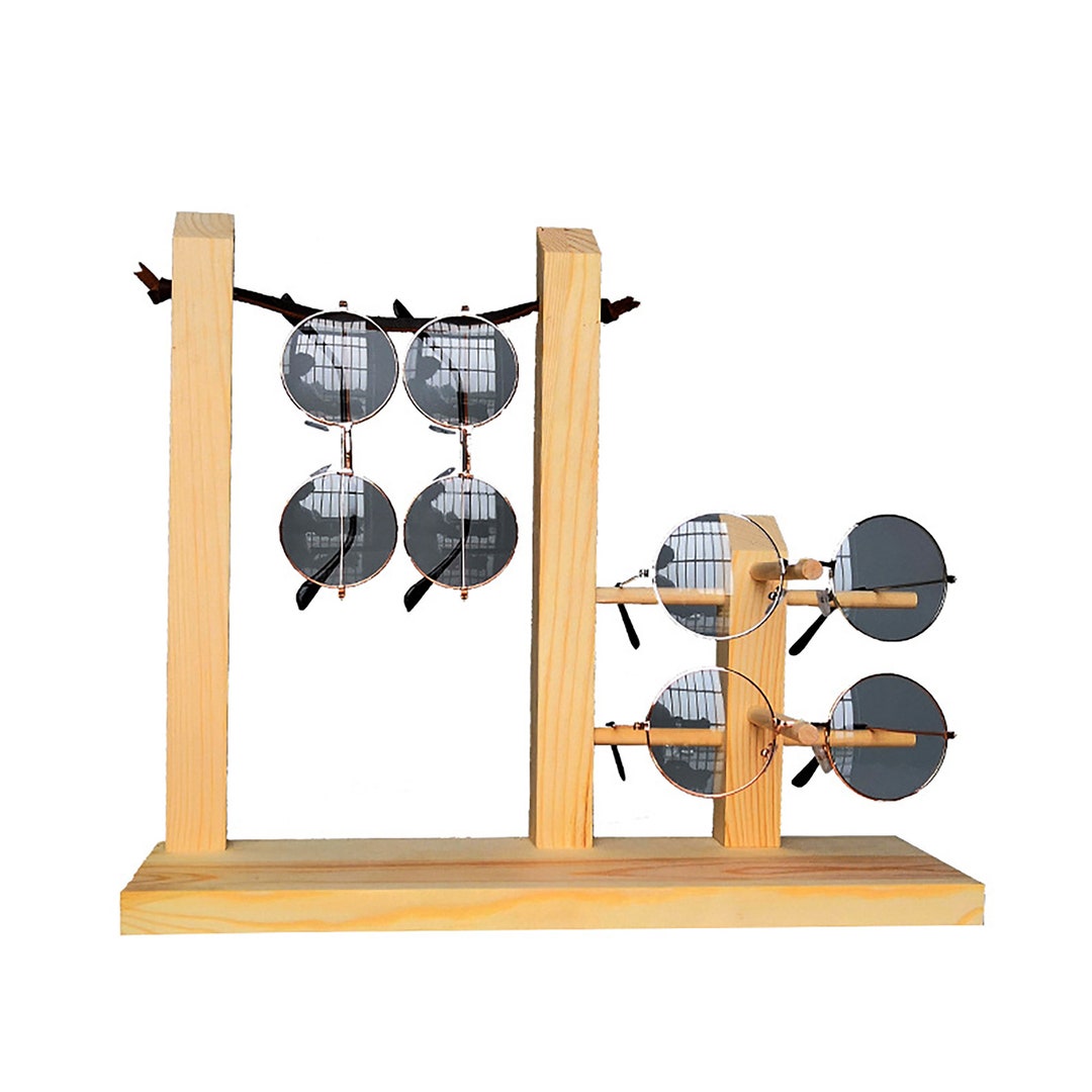 Glasses Display Rack Stand Holder Solid Wood Sunglasses Display Storage ...