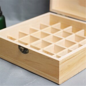 Wooden Oils Box / Aromatherapy Bottles Organizer / Wood Essential Oil ...