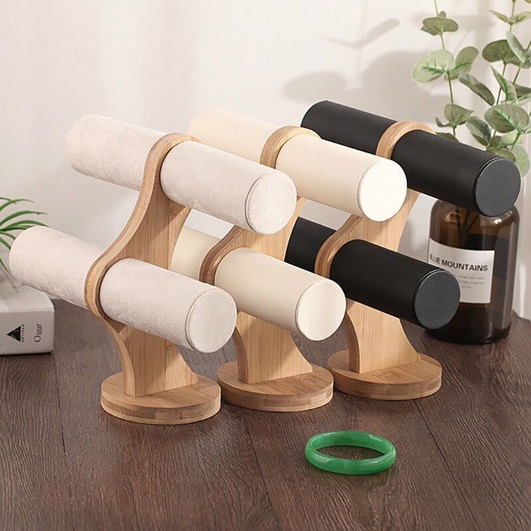 Wood Bracelet Show Stand Holder Jewelry Showcase Necklace Display ...