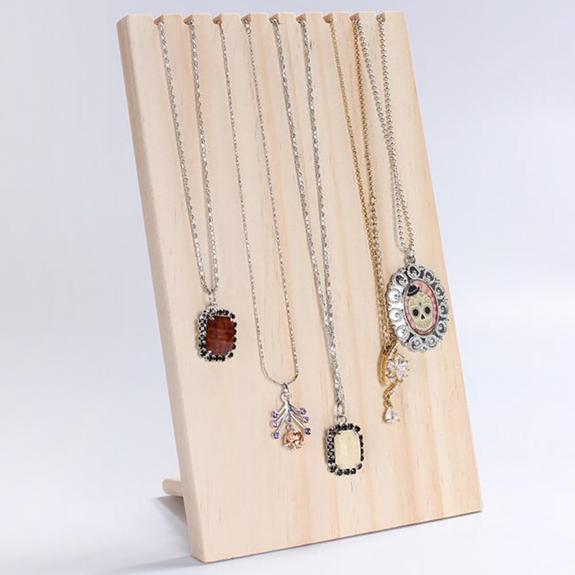 Wood Jewelry Display Stand Multiple Necklace Holder Rack - Etsy