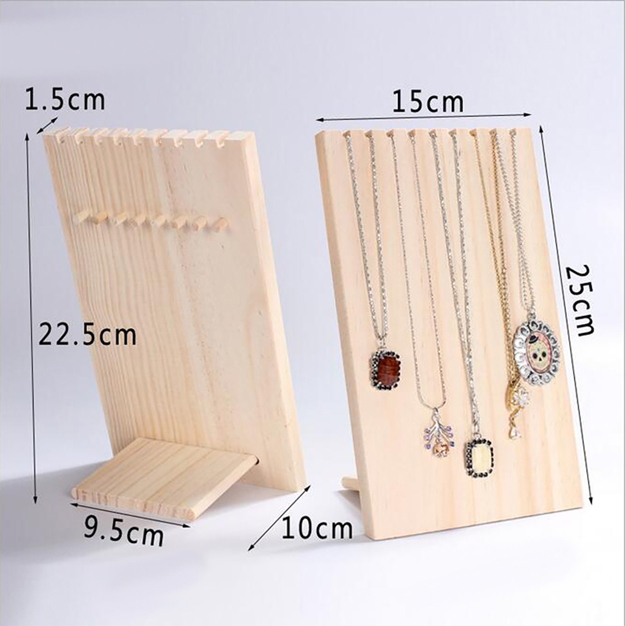 Wood Jewelry Display Stand Multiple Necklace Holder Rack - Etsy