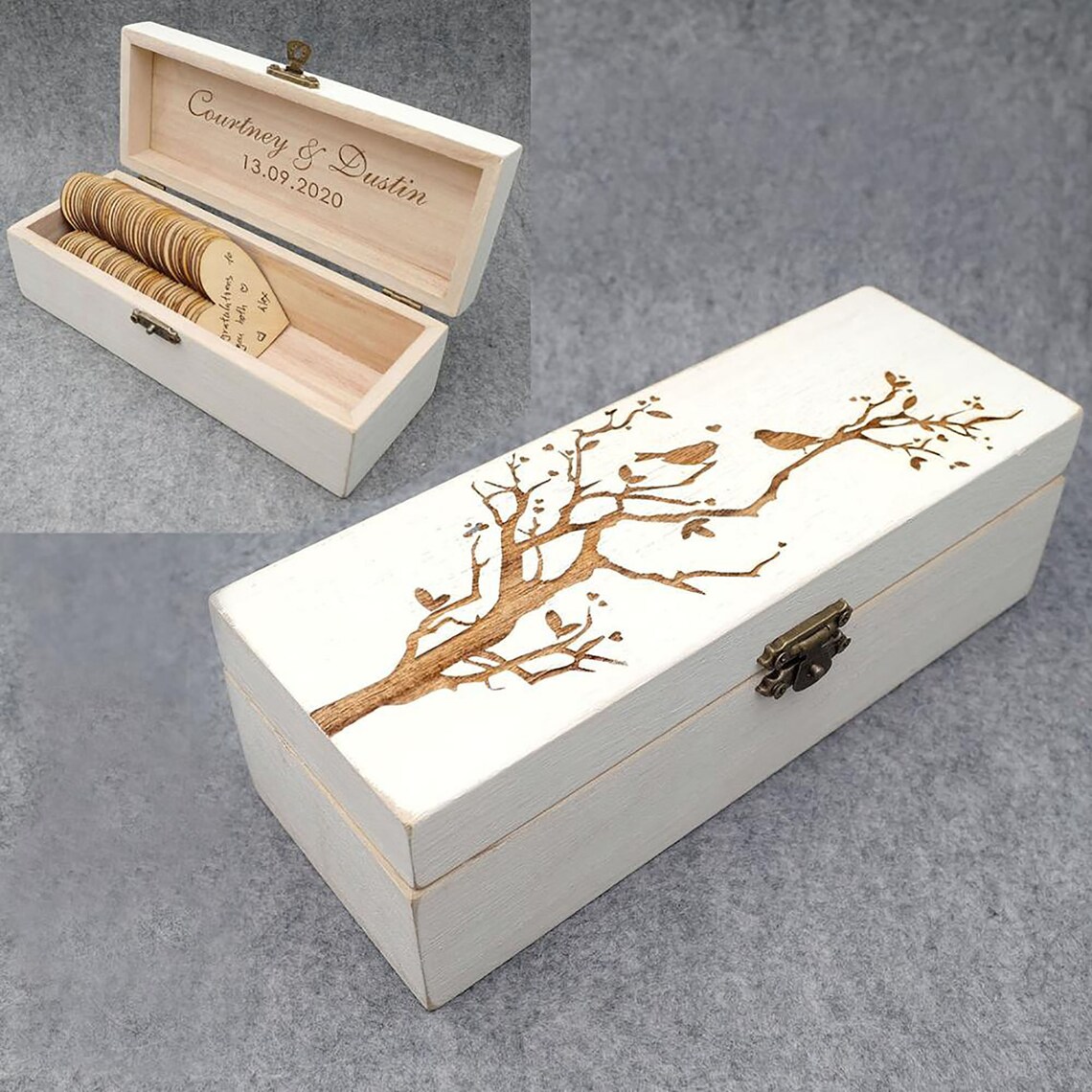 Personalized Guest Bookrustic Wedding Keepsake Box - Etsy