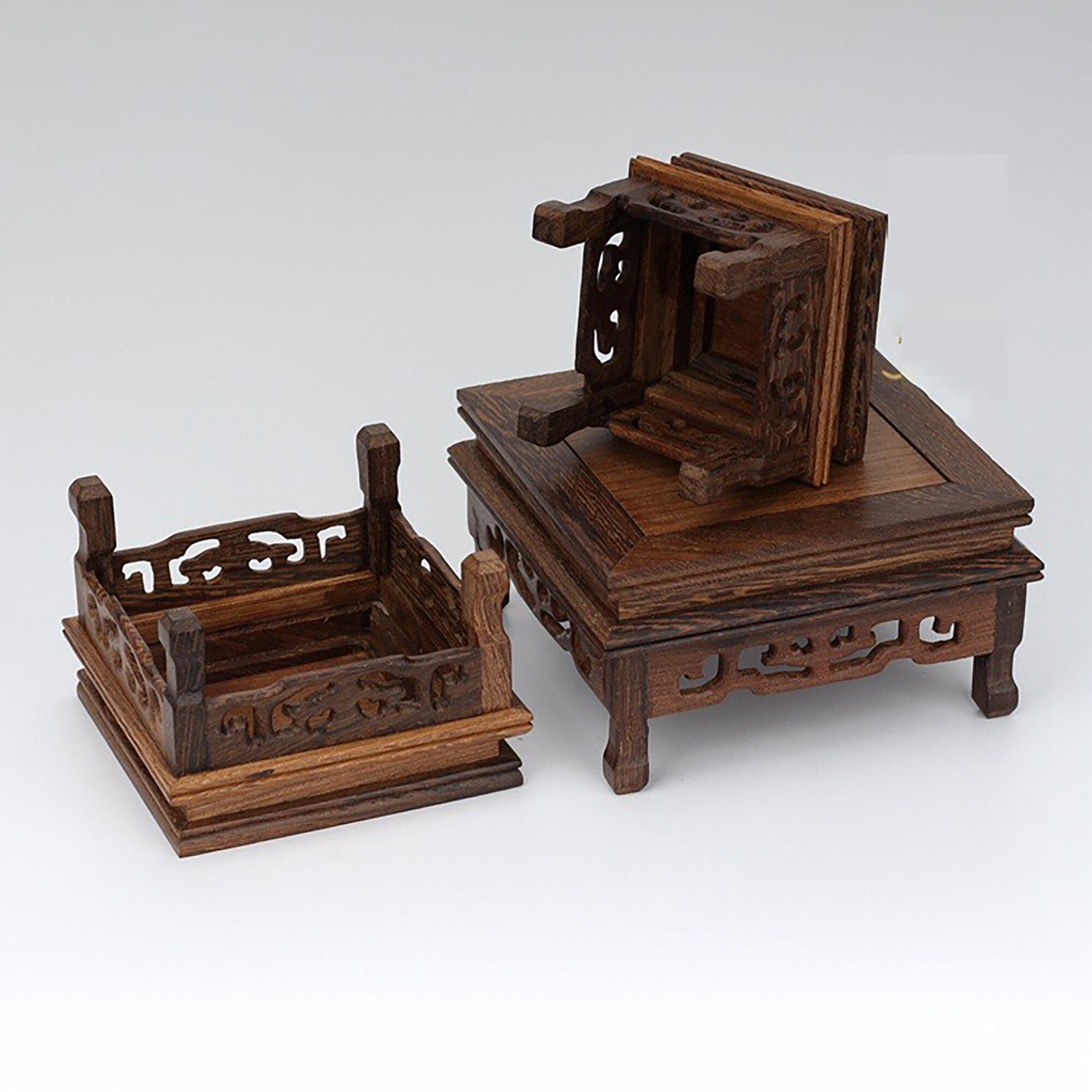 Wooden Base Serving Tray Small Square Teapot Base Solid Wood - Etsy