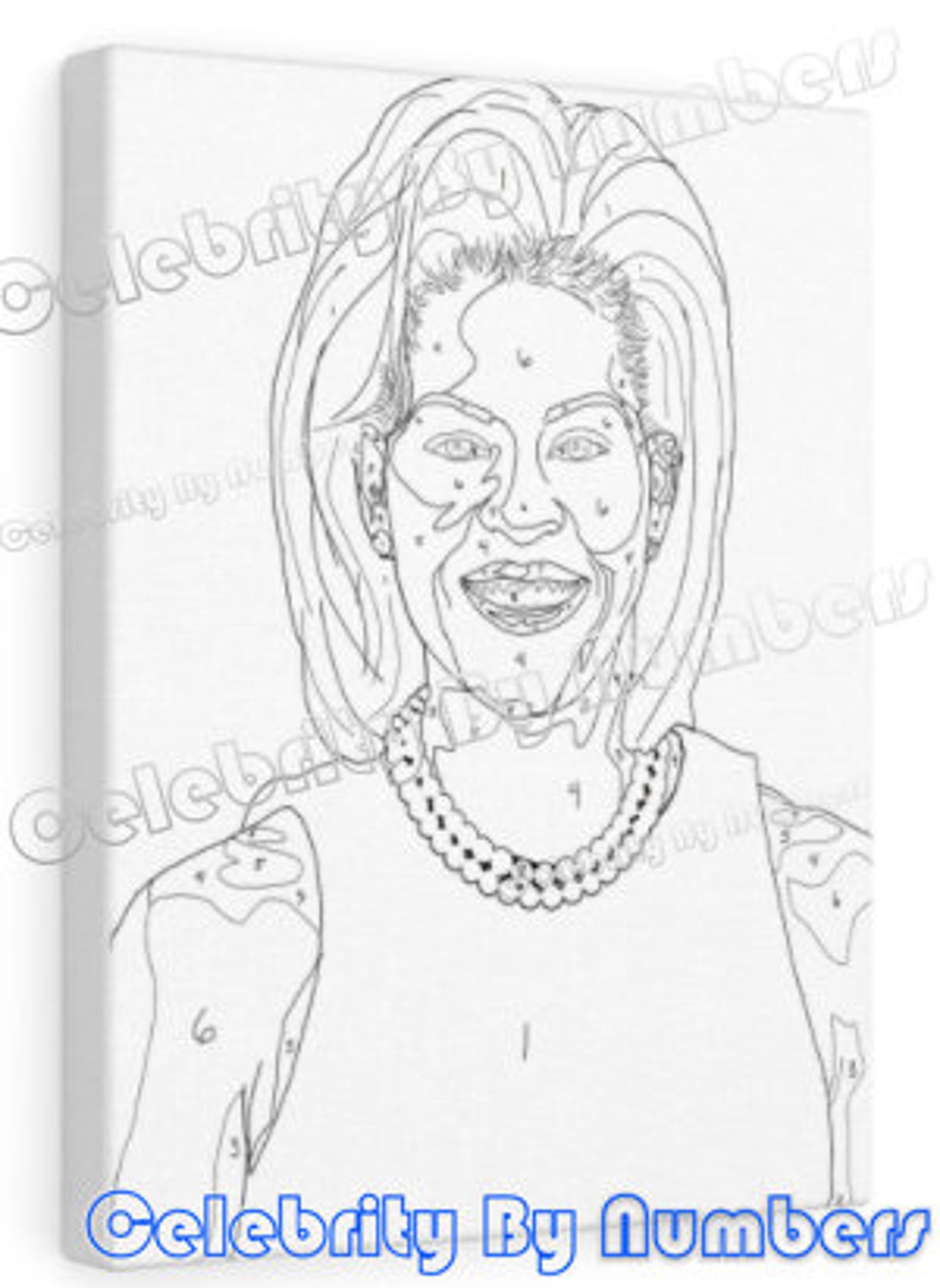 Celebrity By Numbers Canvas | Etsy