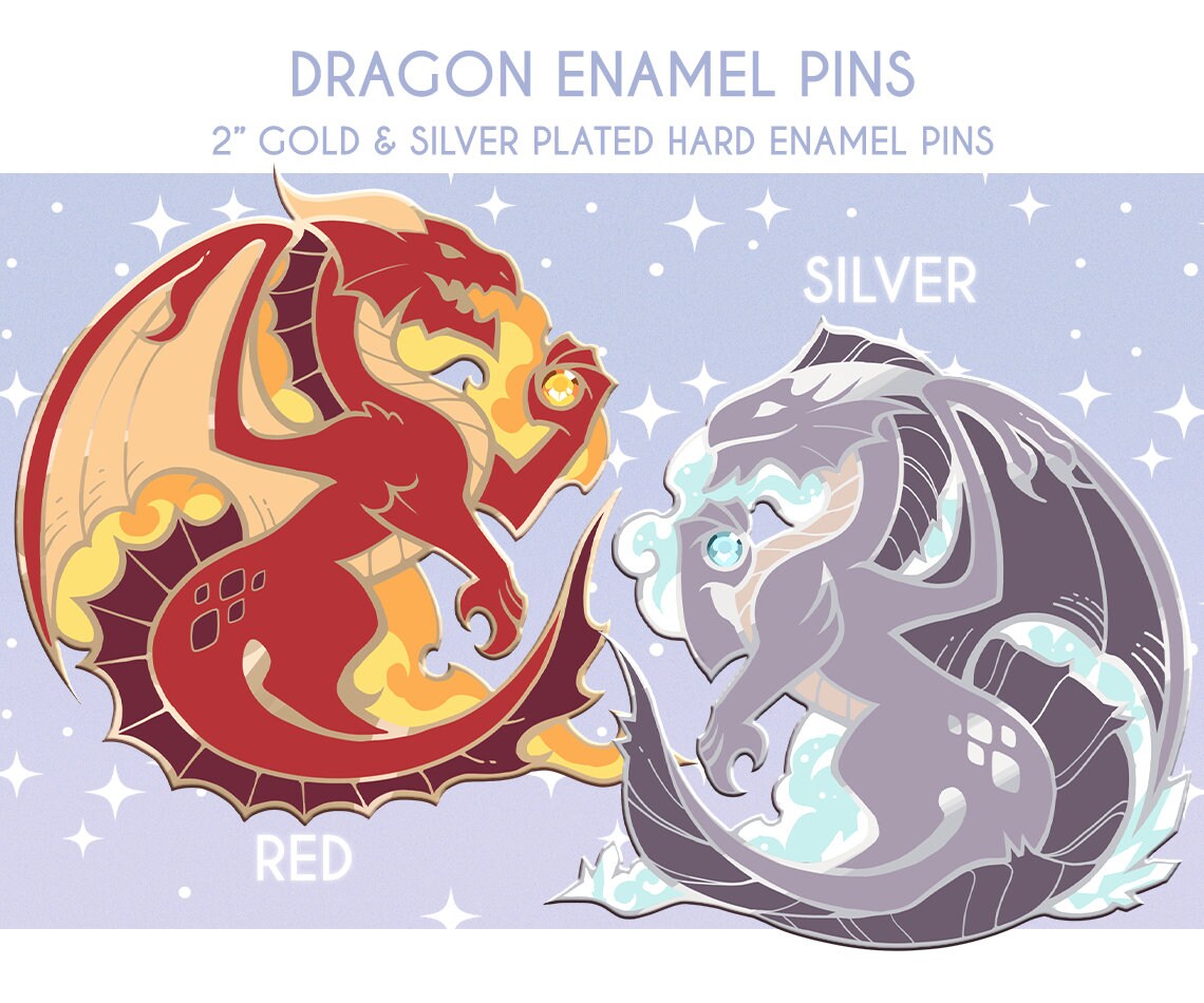 Dragon Enamel Pins - Etsy