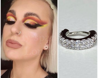 Sterling Double Nose Ring - Etsy