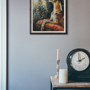 Whippet Basking in the Sun - Chagall Style Digital Dog Art - Whippet ...