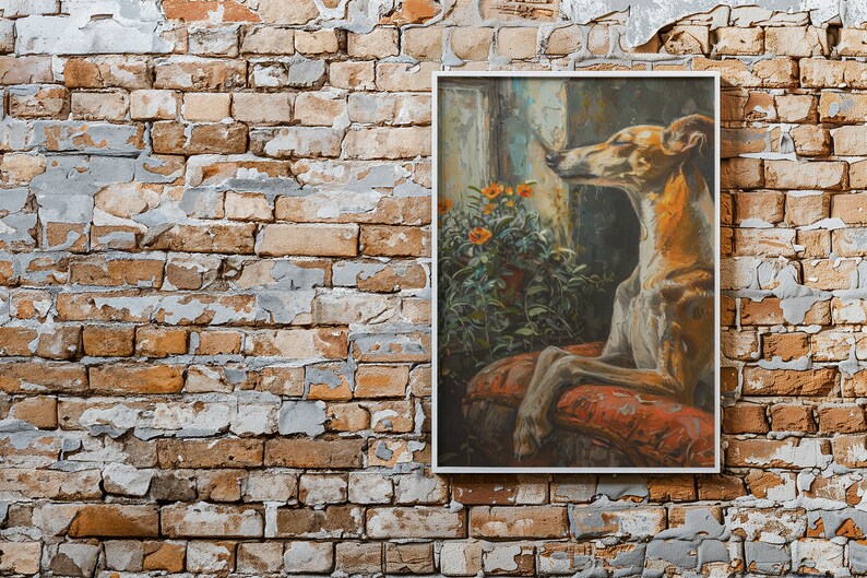 Whippet Basking in the Sun - Chagall Style Digital Dog Art - Whippet ...