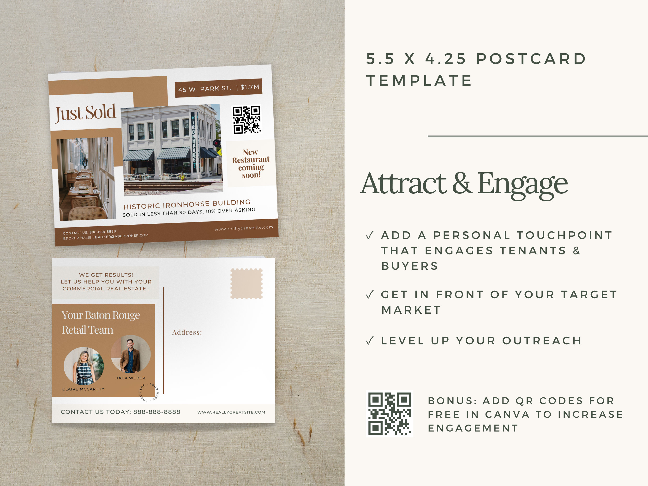 Commercial Real Estate Brochure and Flyer Templates Real Estate Mailers ...
