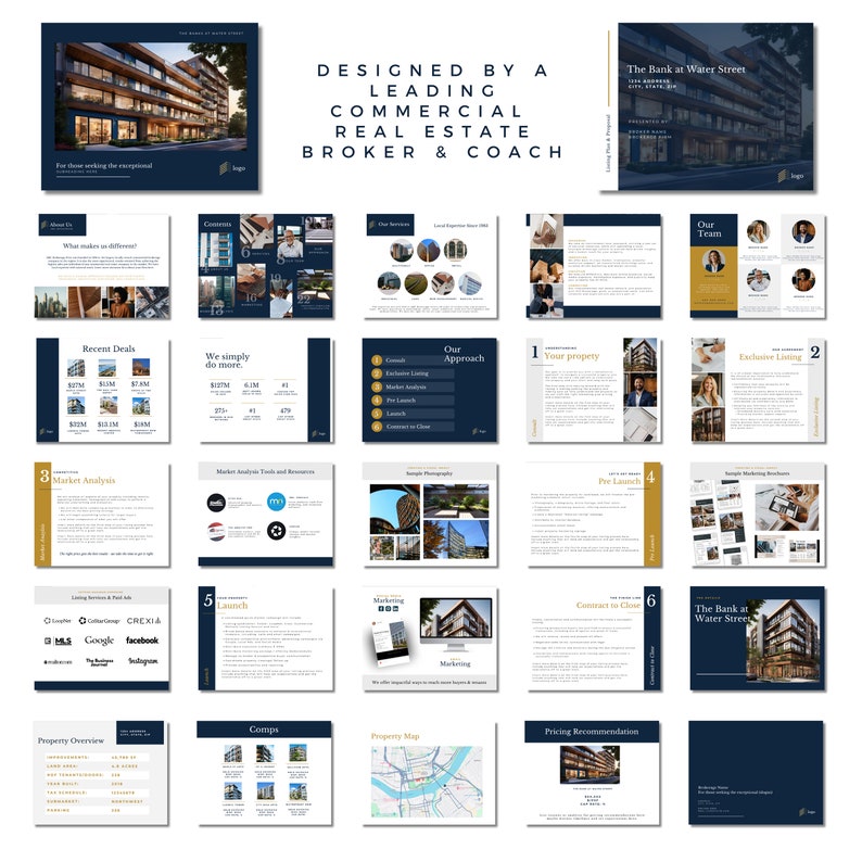 Commercial Real Estate Listing Presentation Template, Listing Packet ...
