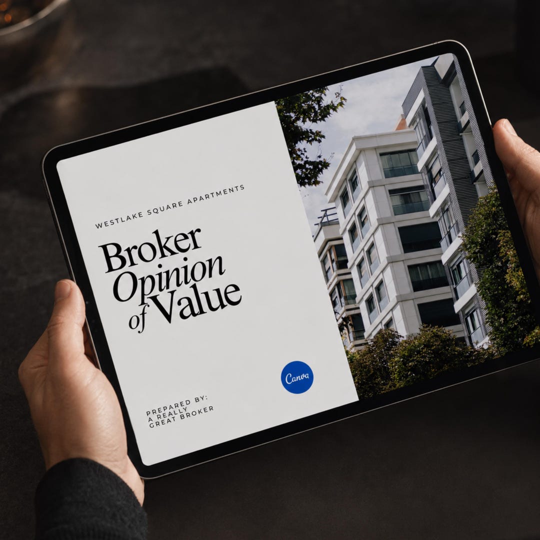 Commercial Real Estate BOV Template | Broker Opinion of Value Canva ...