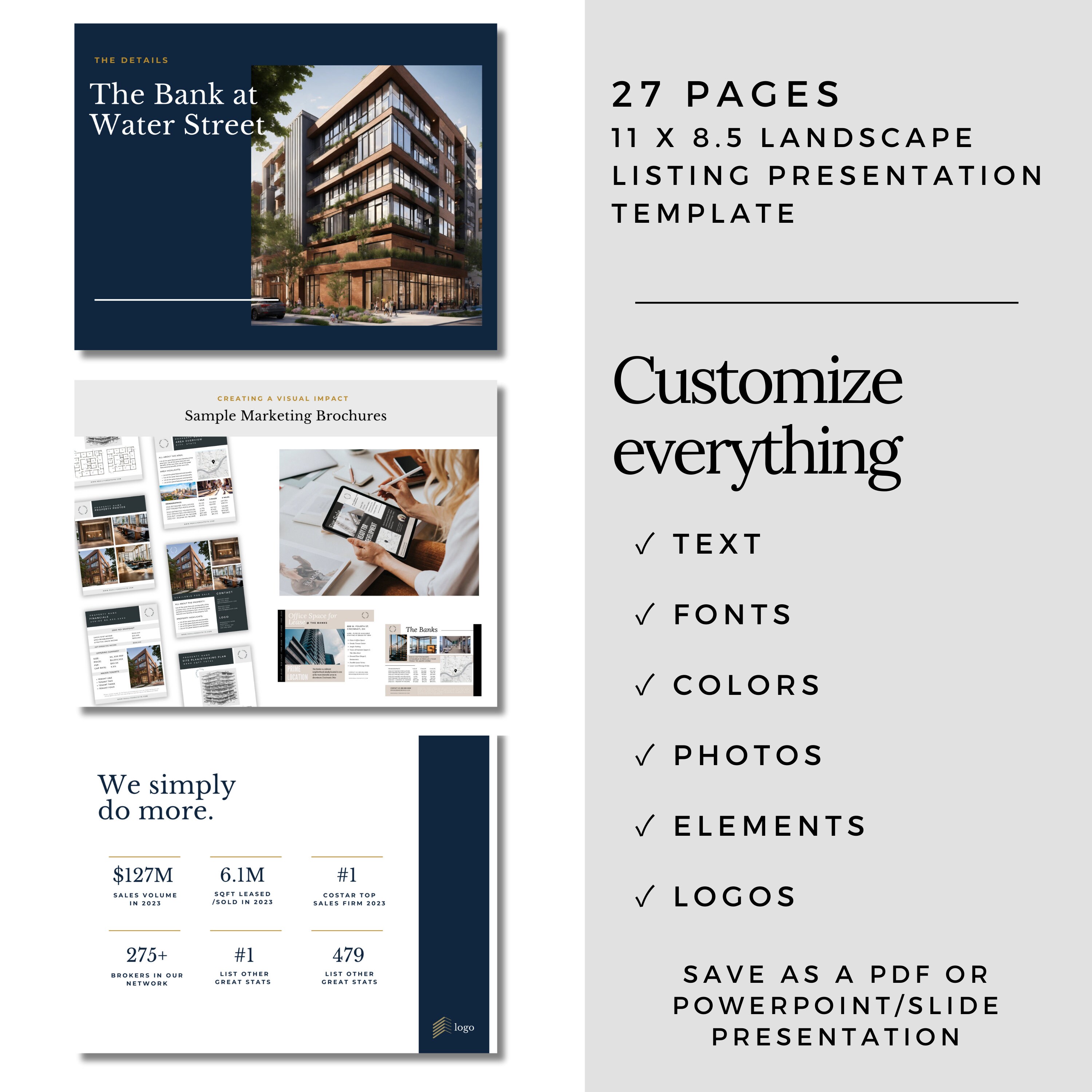 Commercial Real Estate Listing Presentation Template: Canva/powerpoint ...