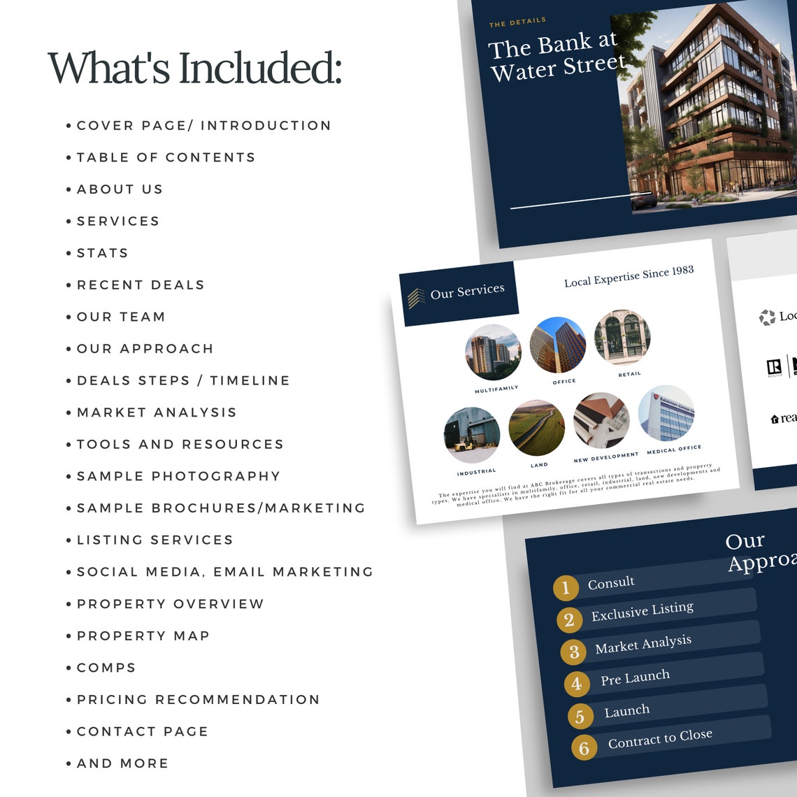 Commercial Real Estate Listing Presentation Template, Listing Packet ...