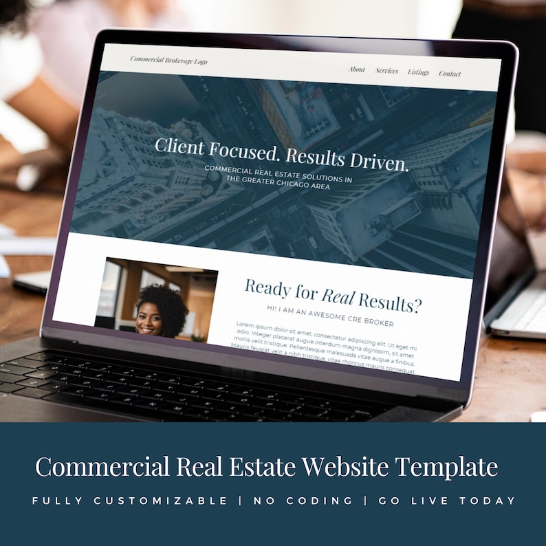 Commercial Real Estate Website Template: Broker Marketing (canva) - Etsy