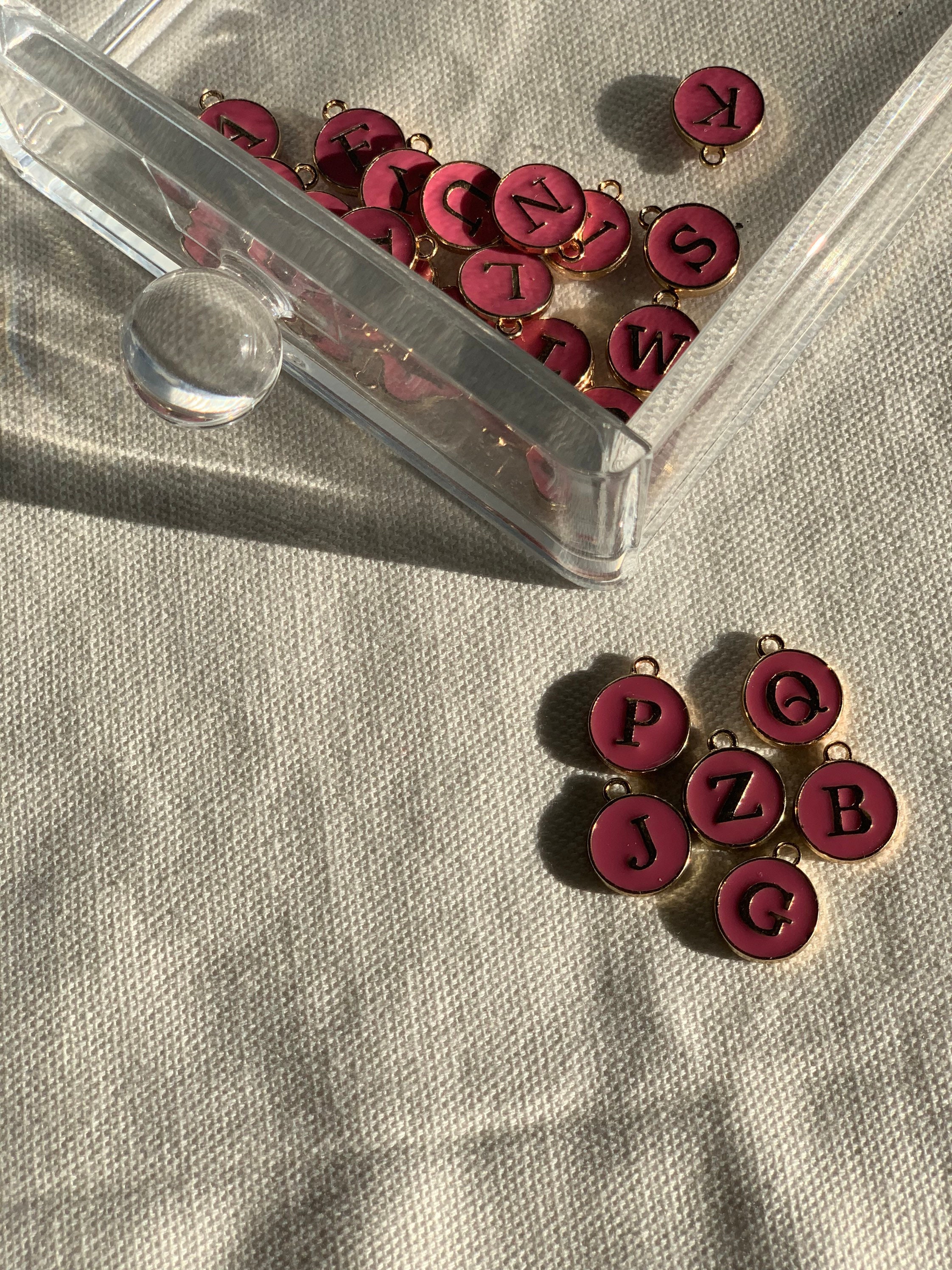 Personalized Macramé Keychain Letter Pink/gold - Etsy