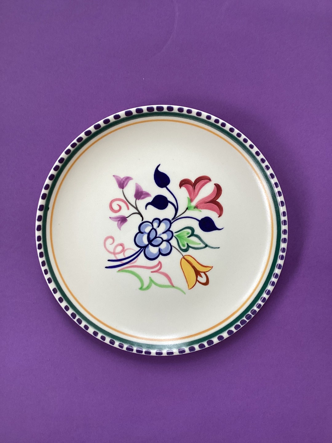Poole Pottery Handpainted Pin Tray - Etsy