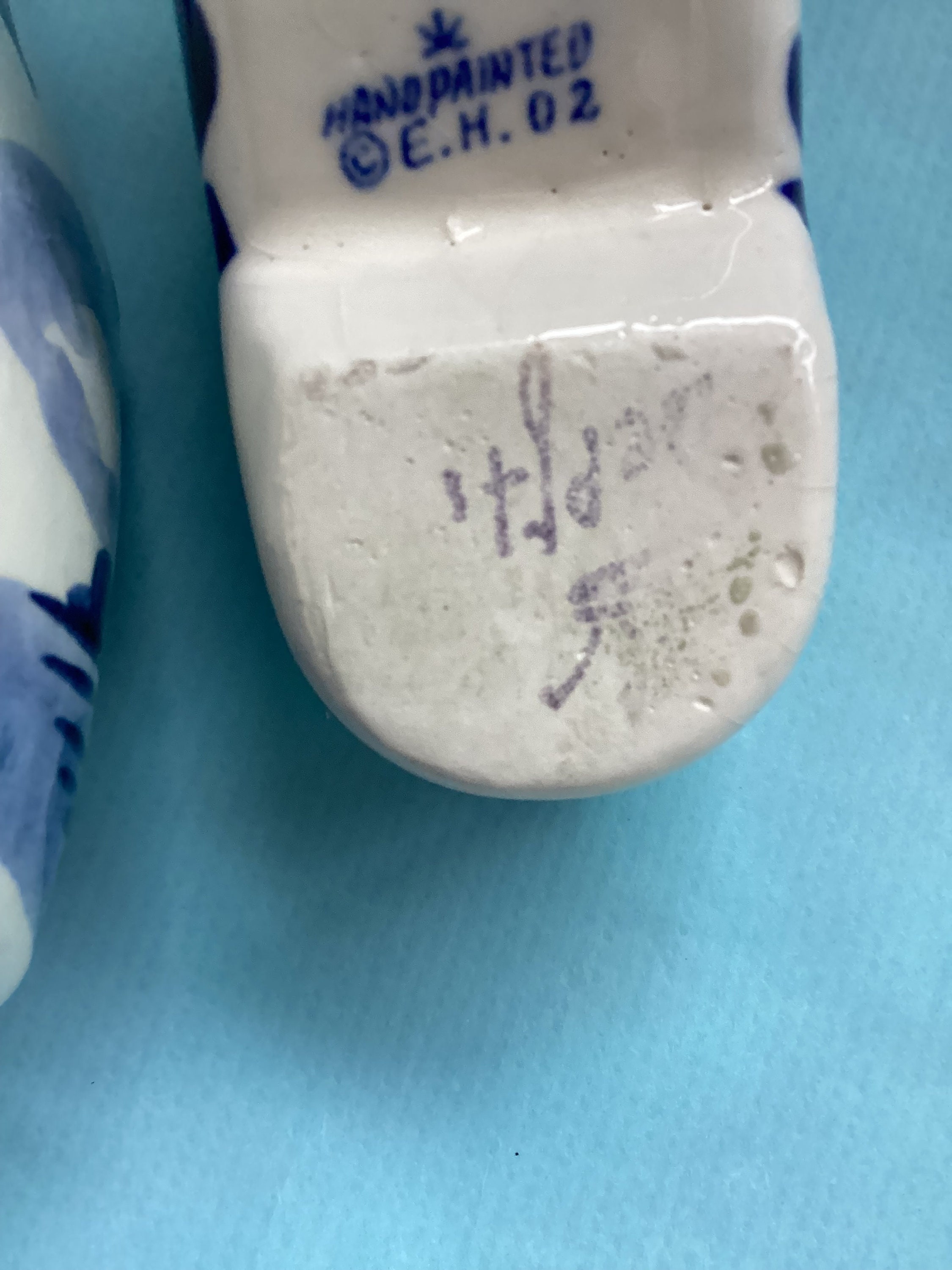 1960s Dutch Blue and White Ceramic Clogs - Etsy
