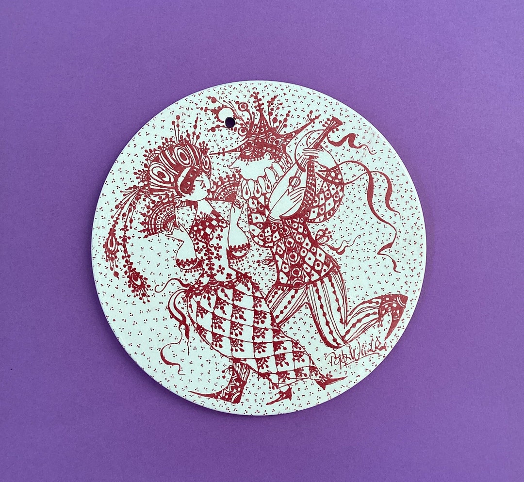 Bjorn Wiinblad 70s Red February Birthday Plaque - Etsy UK