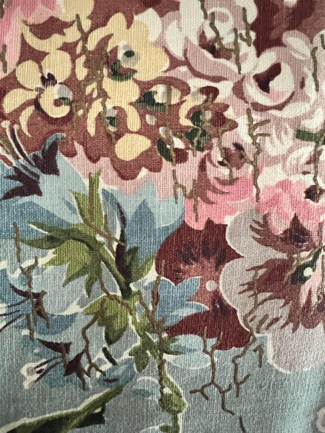Waverly Fabrics Floral With Gold Details - Etsy