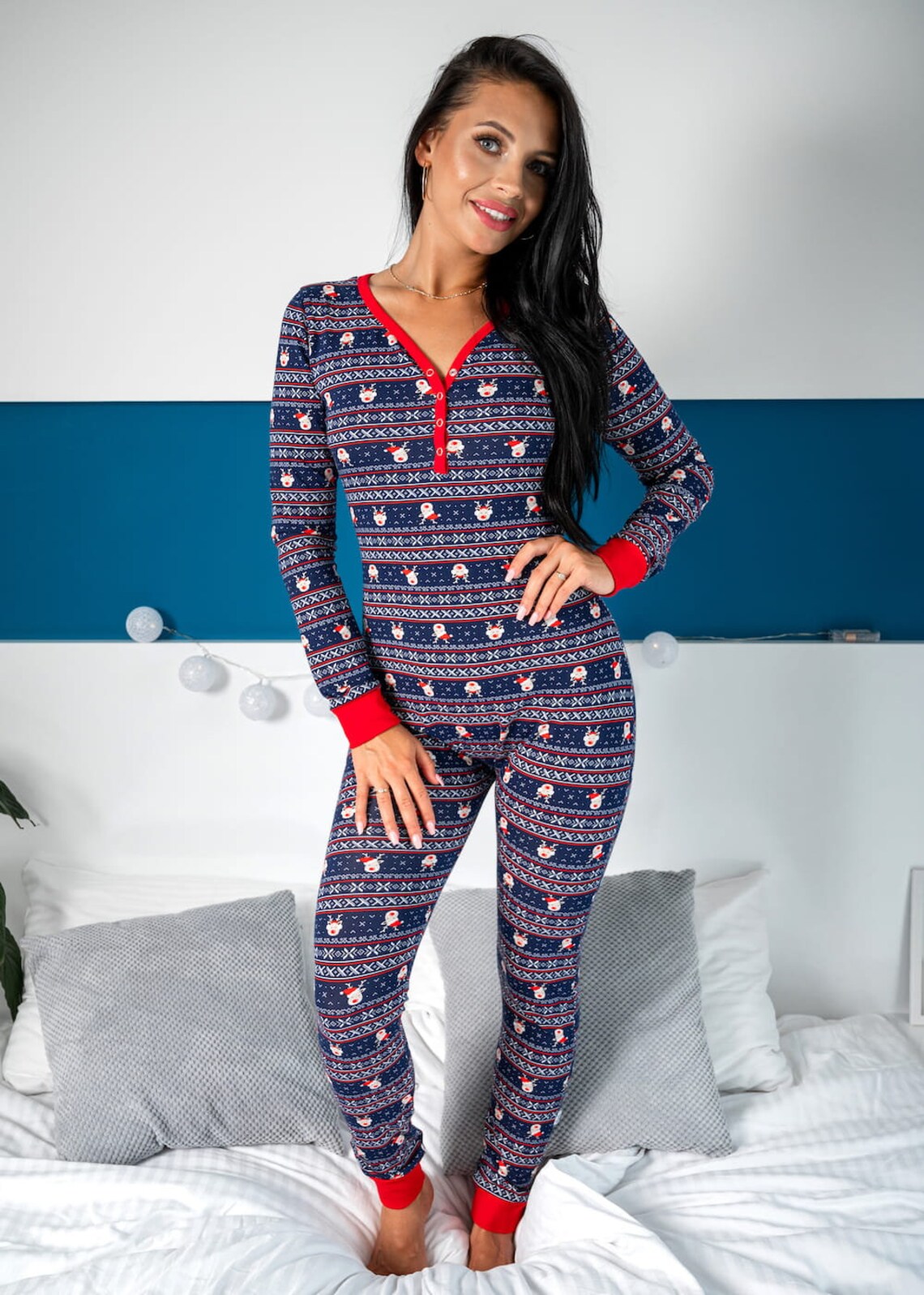 Pajama With Open Butt Flap Sexy Sleep Suit Snowy Etsy