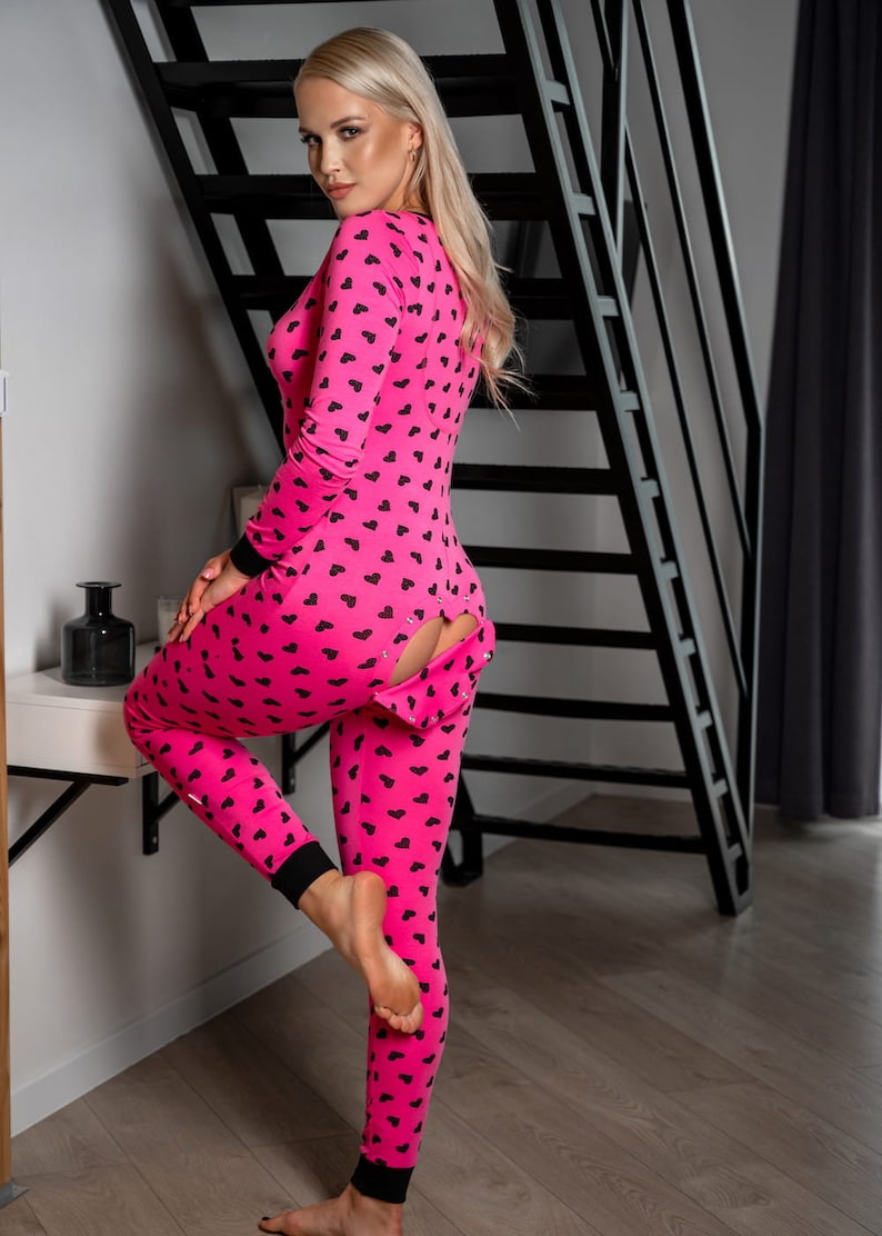 Pajama With Open Butt Flap Sexy Sleep Suit Candy Etsy