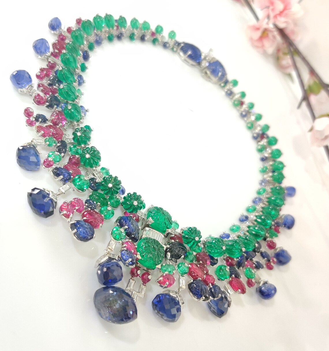 Statement Necklace for Women 925 Sterling Silver Multi Color - Etsy