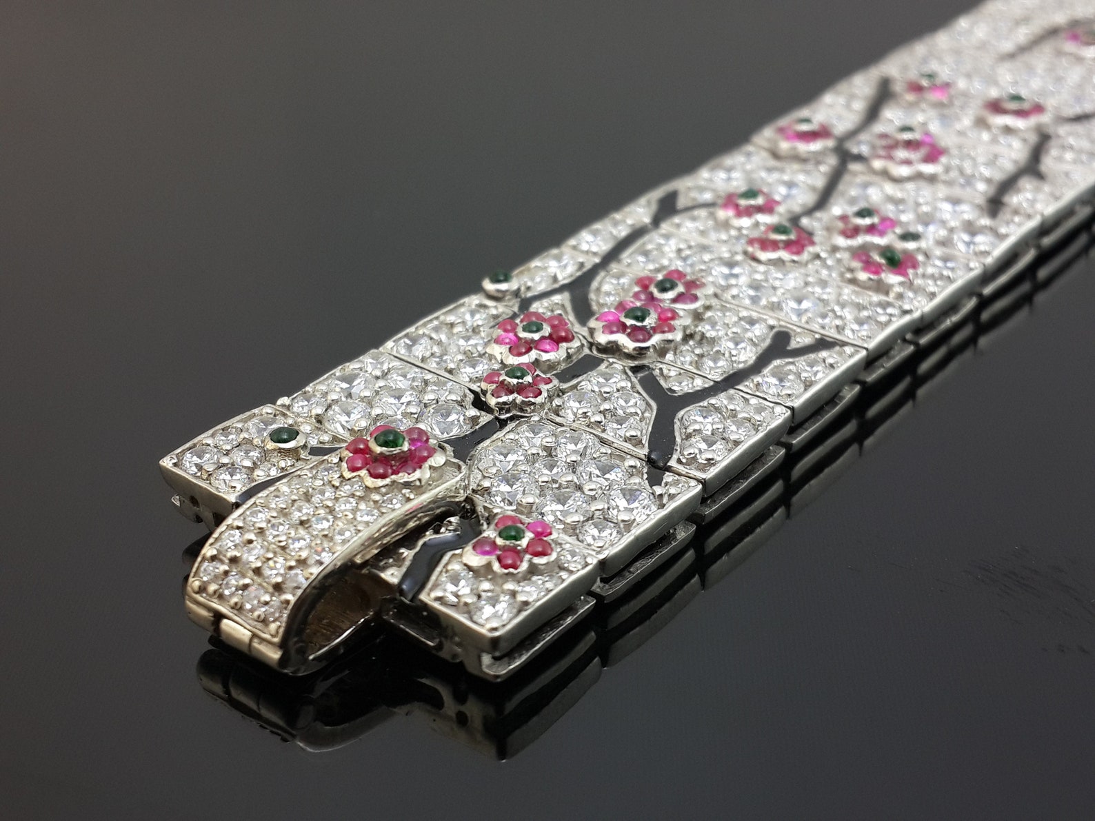 Tennis Bracelet Japanese Cherry Blossom Flower Jewel for Women - Etsy