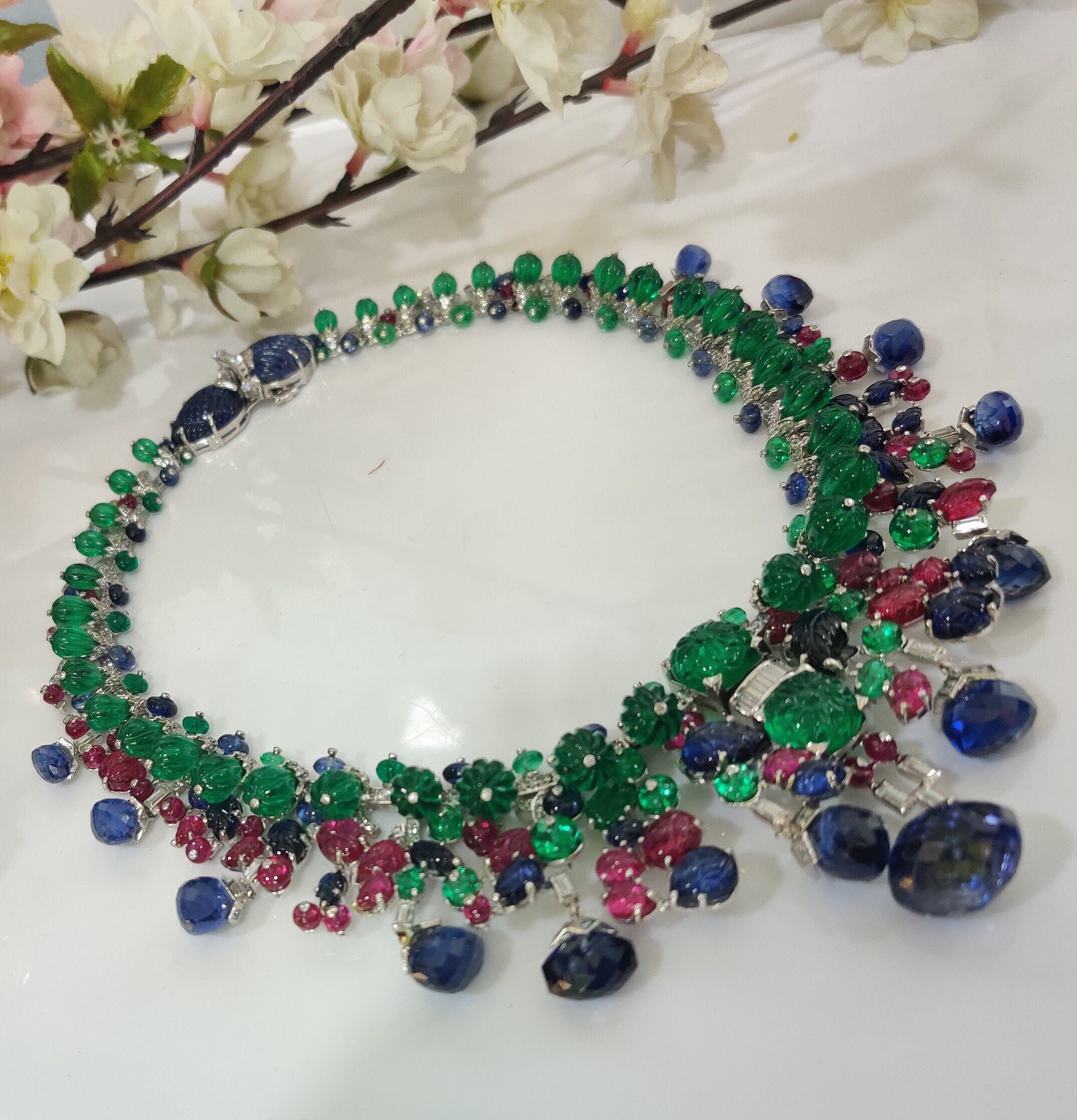 Statement Necklace for Women 925 Sterling Silver Multi Color - Etsy