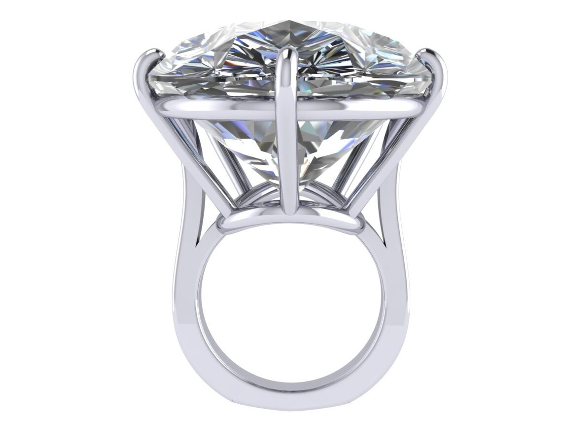 Statement Ring for Women 925 Sterling Silver White Pear-cut - Etsy