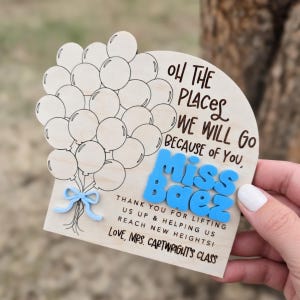 Teacher Handprint Gift, Personalized Teacher Appreciation Keepsake, End ...