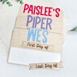 Personalized First and Last Day of School Sign, Reusable First Day of ...