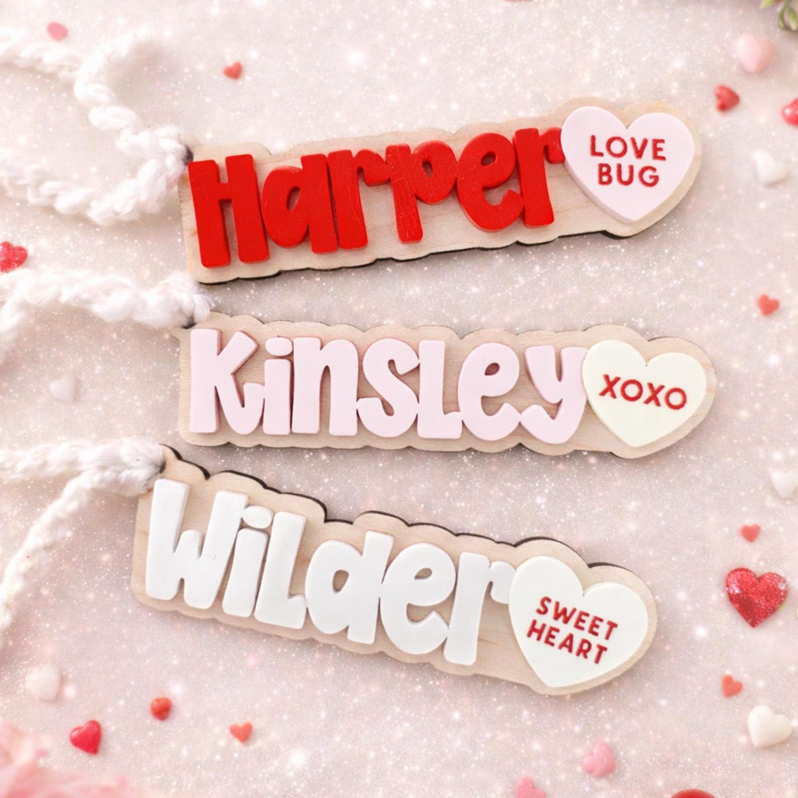 Personalized Valentines Day Tag, Valentines Name Tags, Basket Name Tag ...