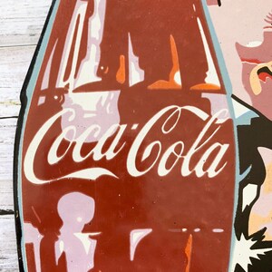 Vintage Coca-cola Porcelain Sign | Coke Bottle & Sprite Boy Design ...