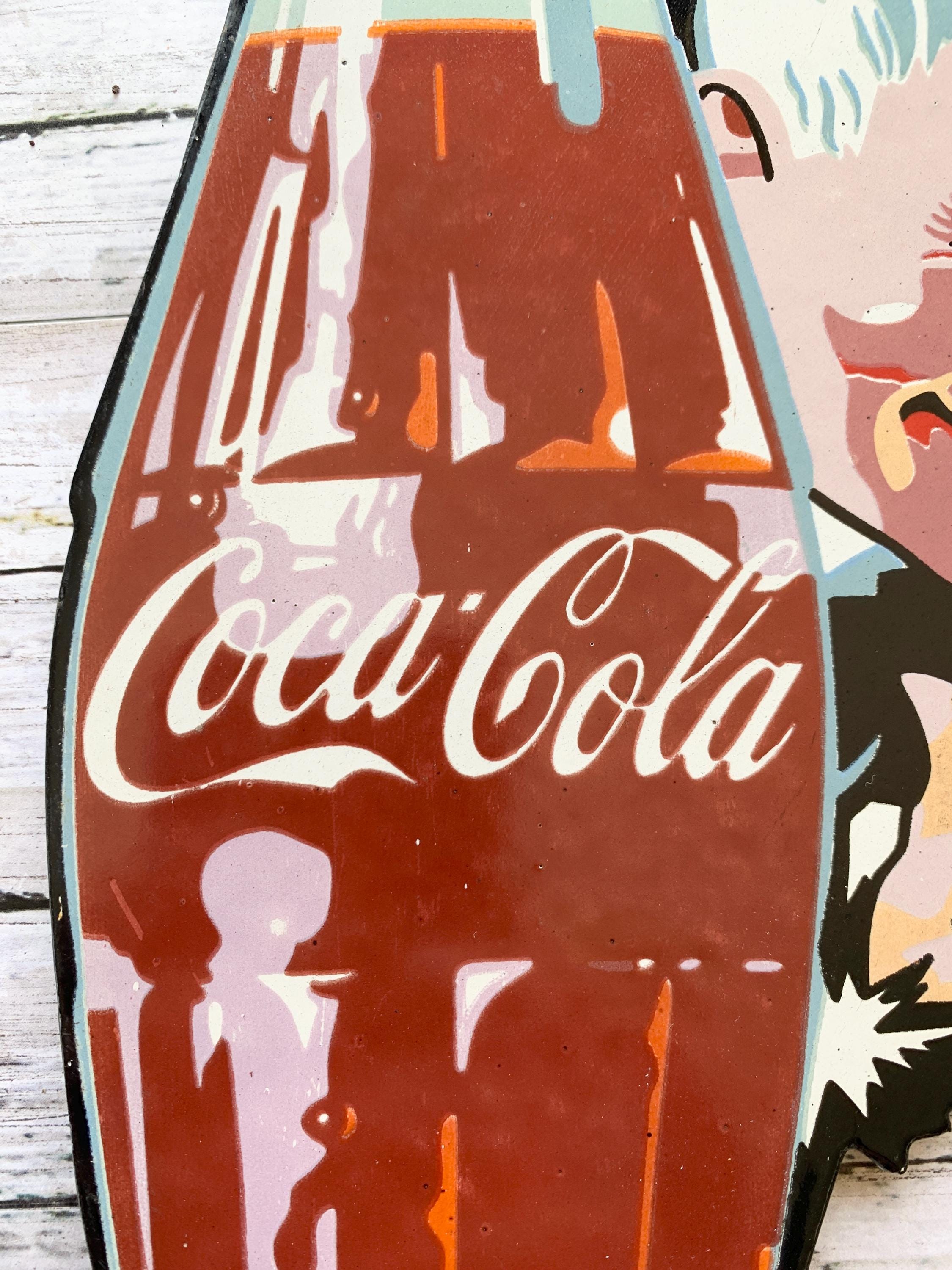 Vintage Coca-cola Porcelain Sign | Coke Bottle & Sprite Boy Design ...