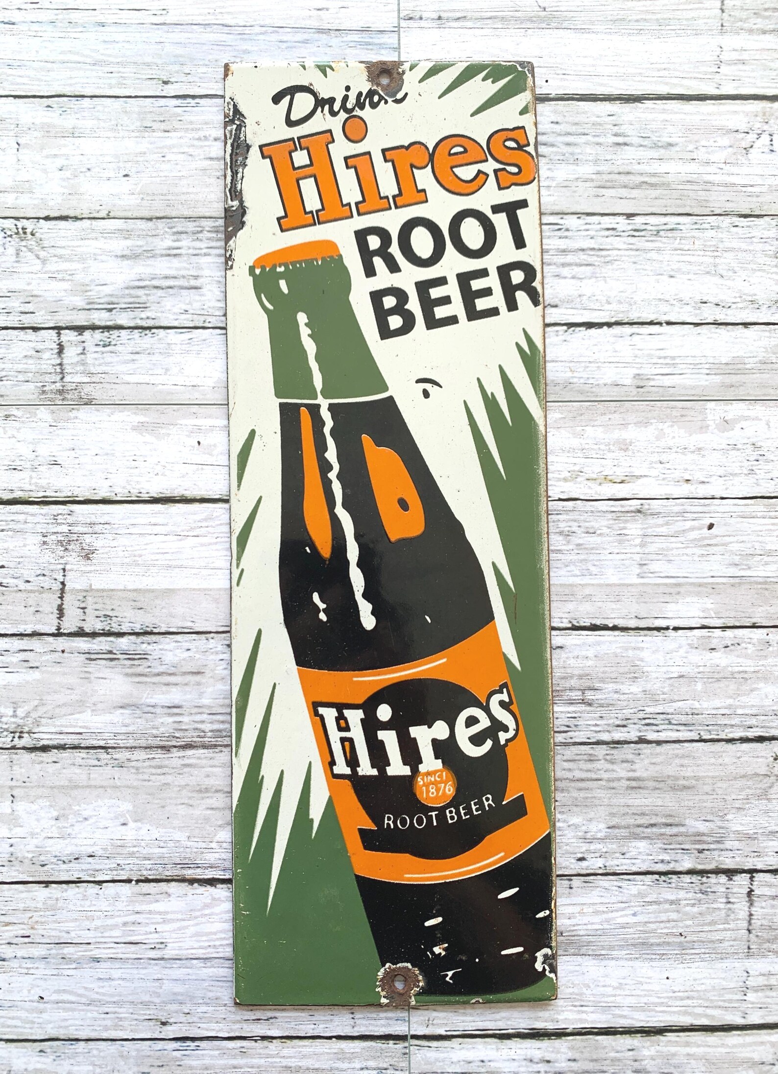 Vintage Hires Root Beer Porcelain Sign: Soda Shop Decor (12x4") - Etsy