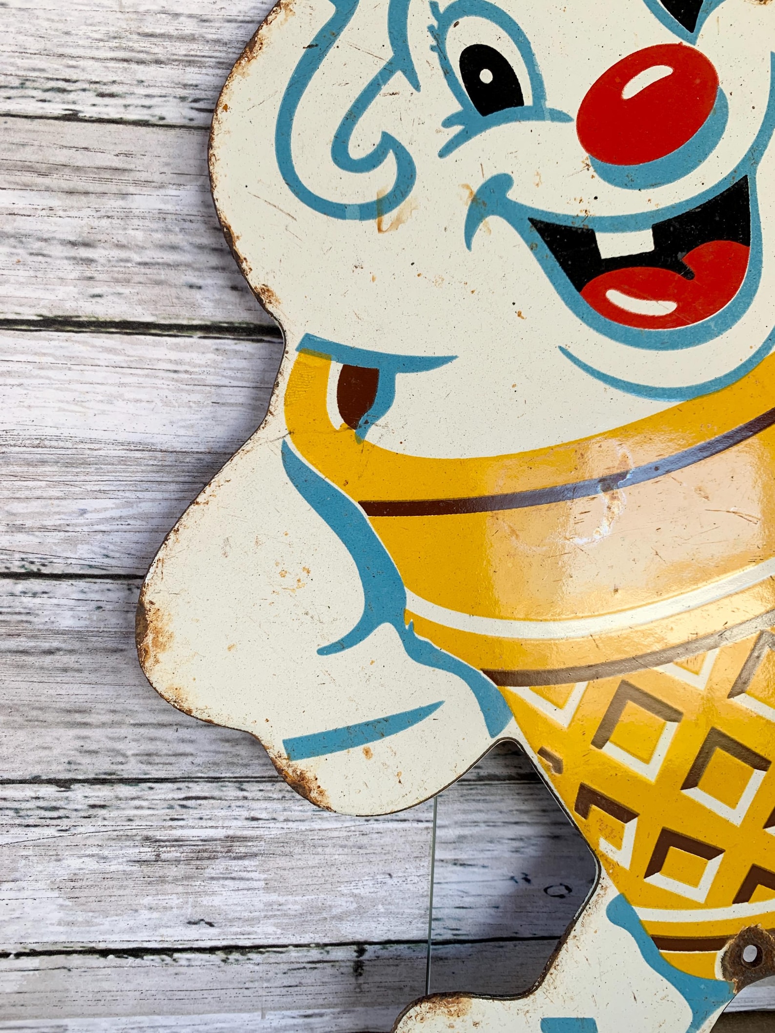Vintage Ice Cream Porcelain Sign • Retro Dairy Bar Metal Advertising ...