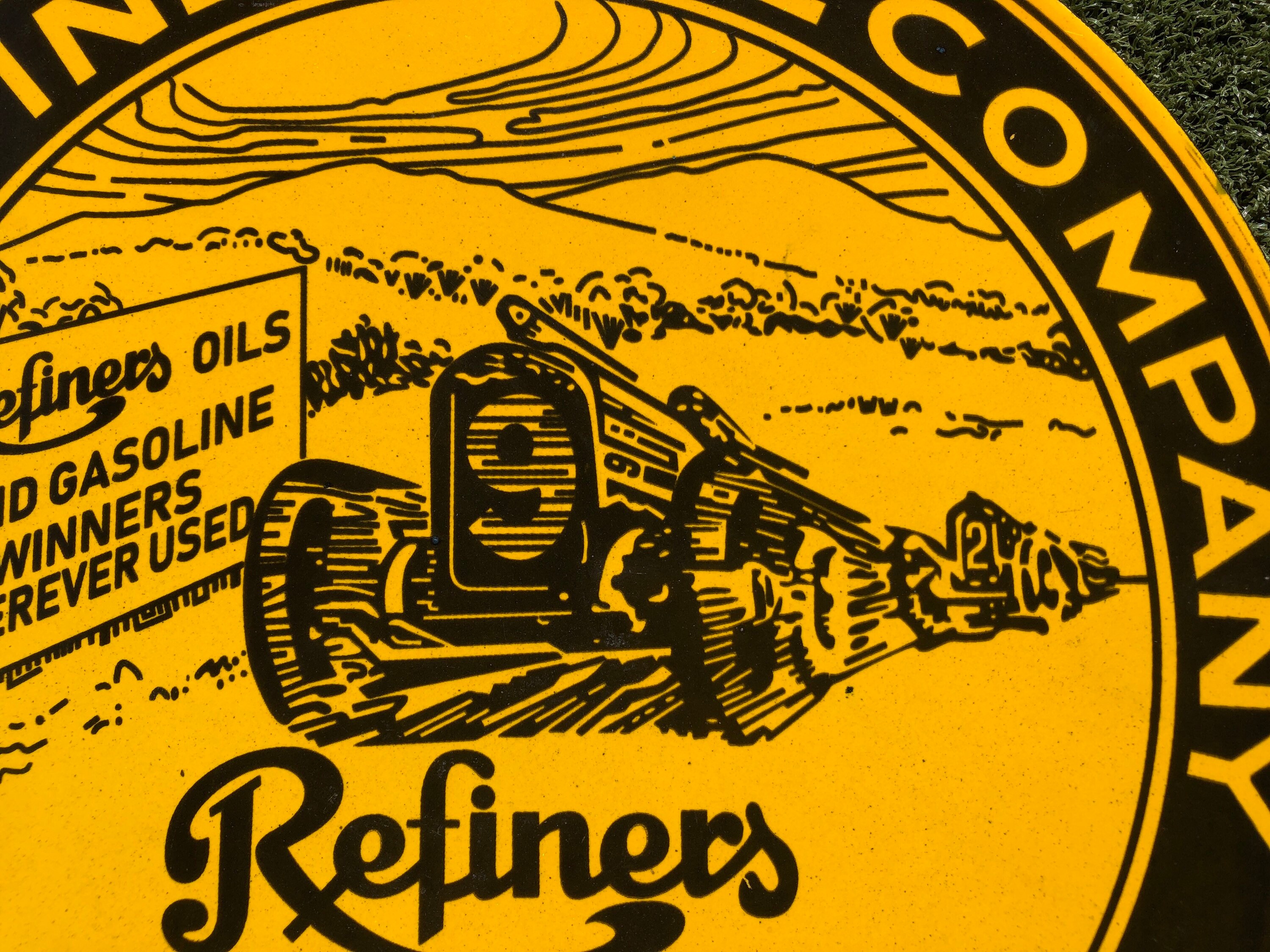 Vintage Refiners Gasoline and Oil Porcelain Oil Sign - Etsy