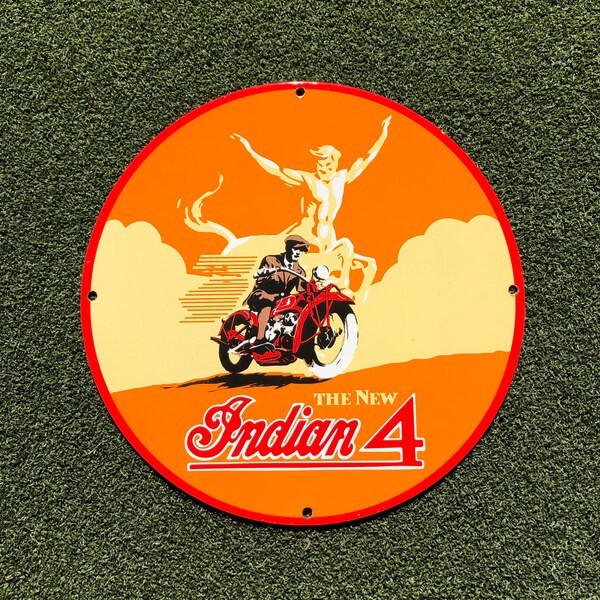 Vintage Indian Motorcycle Porcelain Signs - Etsy