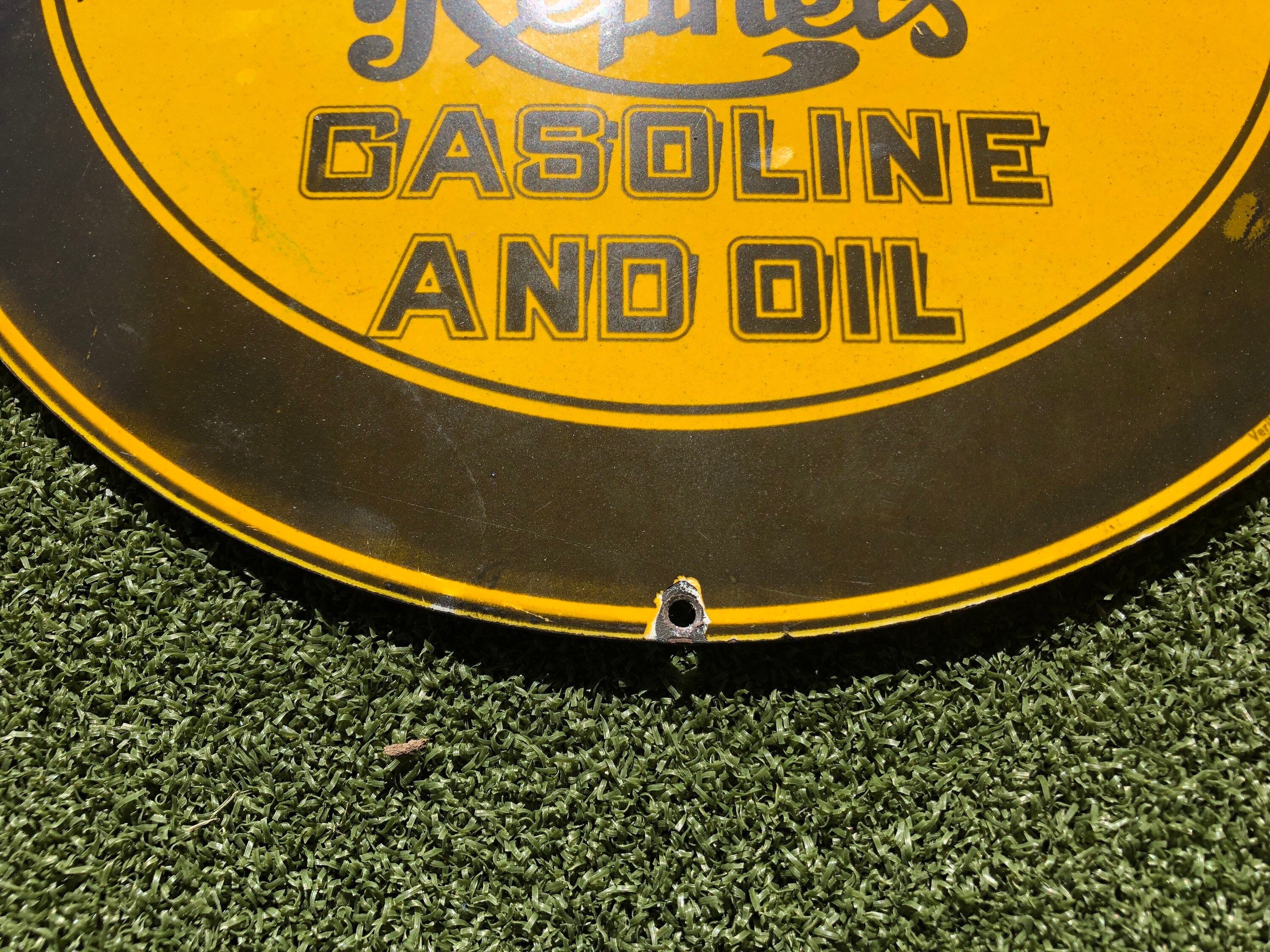 Vintage Refiners Gasoline and Oil Porcelain Oil Sign - Etsy