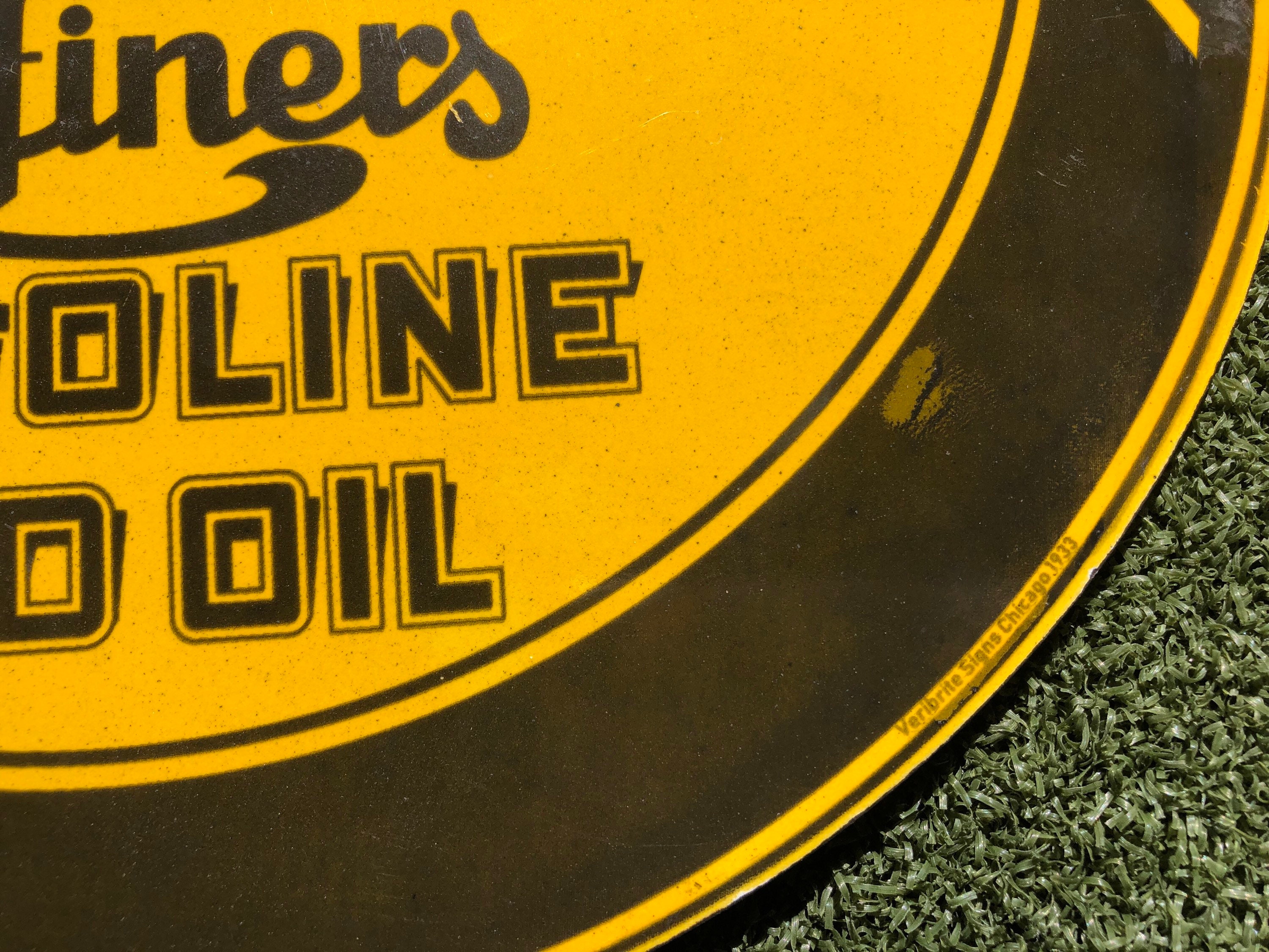 Vintage Refiners Gasoline and Oil Porcelain Oil Sign - Etsy