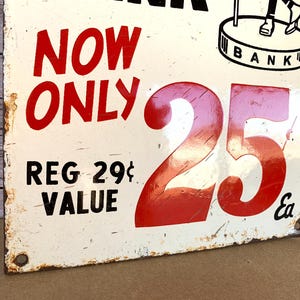 Vintage Mr. Peanut Bank Porcelain Sign 12x8 – Retro Advertising ...