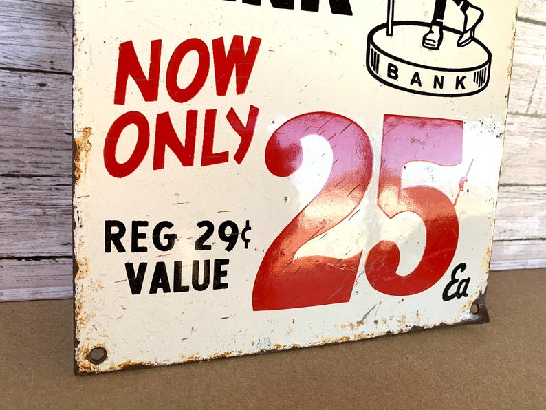Vintage Mr. Peanut Bank Porcelain Sign 12x8 – Retro Advertising ...