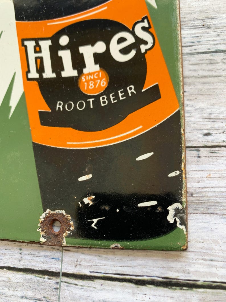 Vintage Hires Root Beer Porcelain Sign: Soda Shop Decor (12x4") - Etsy