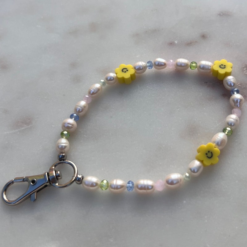 Pearl Key Chain - Etsy