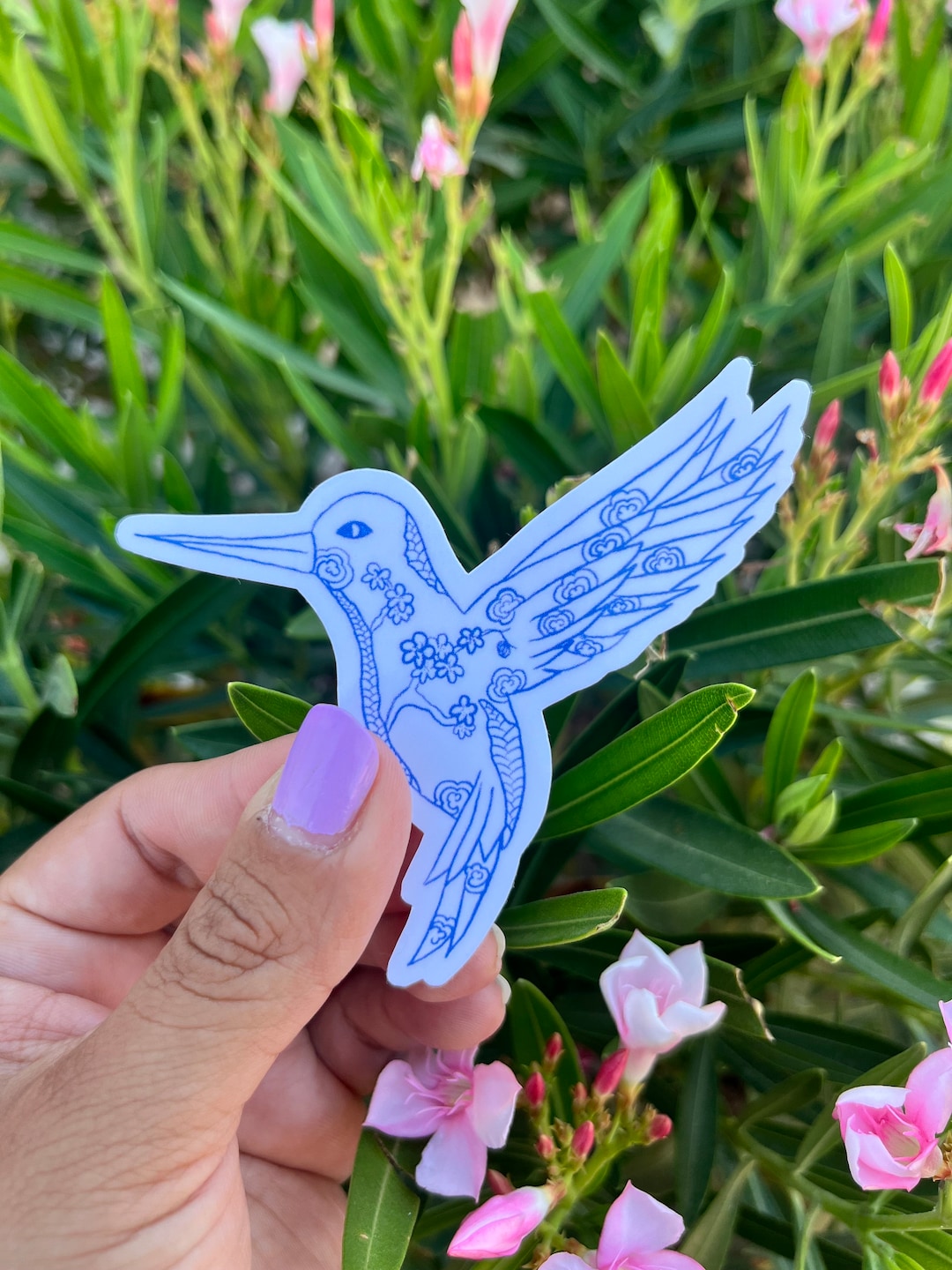 Porcelain Hummingbird Waterproof Vinyl Sticker / Indigenous Art ...